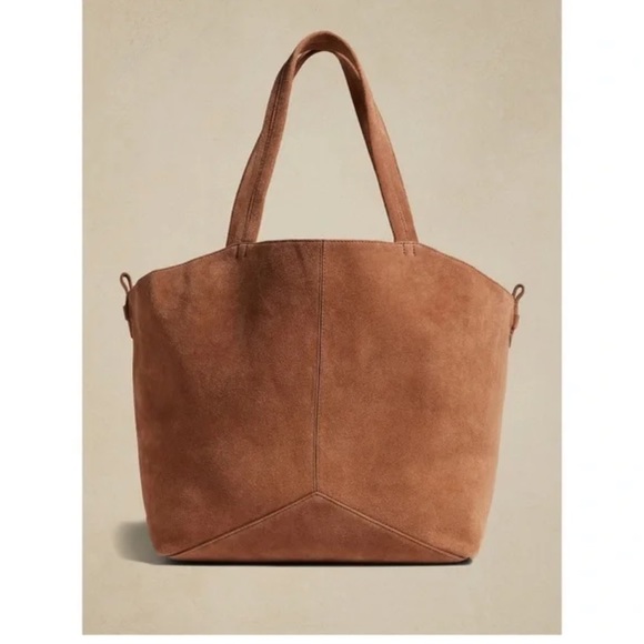 Banana Republic Factory | Bags | Banana Republic Suede Pieced Wing Tote ...